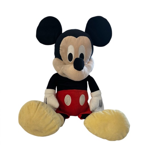 Disney | Toys | Disney Mickey Mouse Plush Toy Black Red Yellow | Poshmark